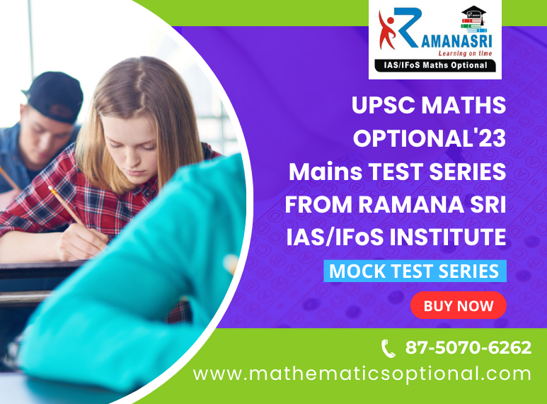Ramanasri UPSC Maths Optional Test Series 2023 2024